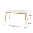 Dining Table Set for 4, Rubberwood Kitchen Table with 4 Ergonomic ...