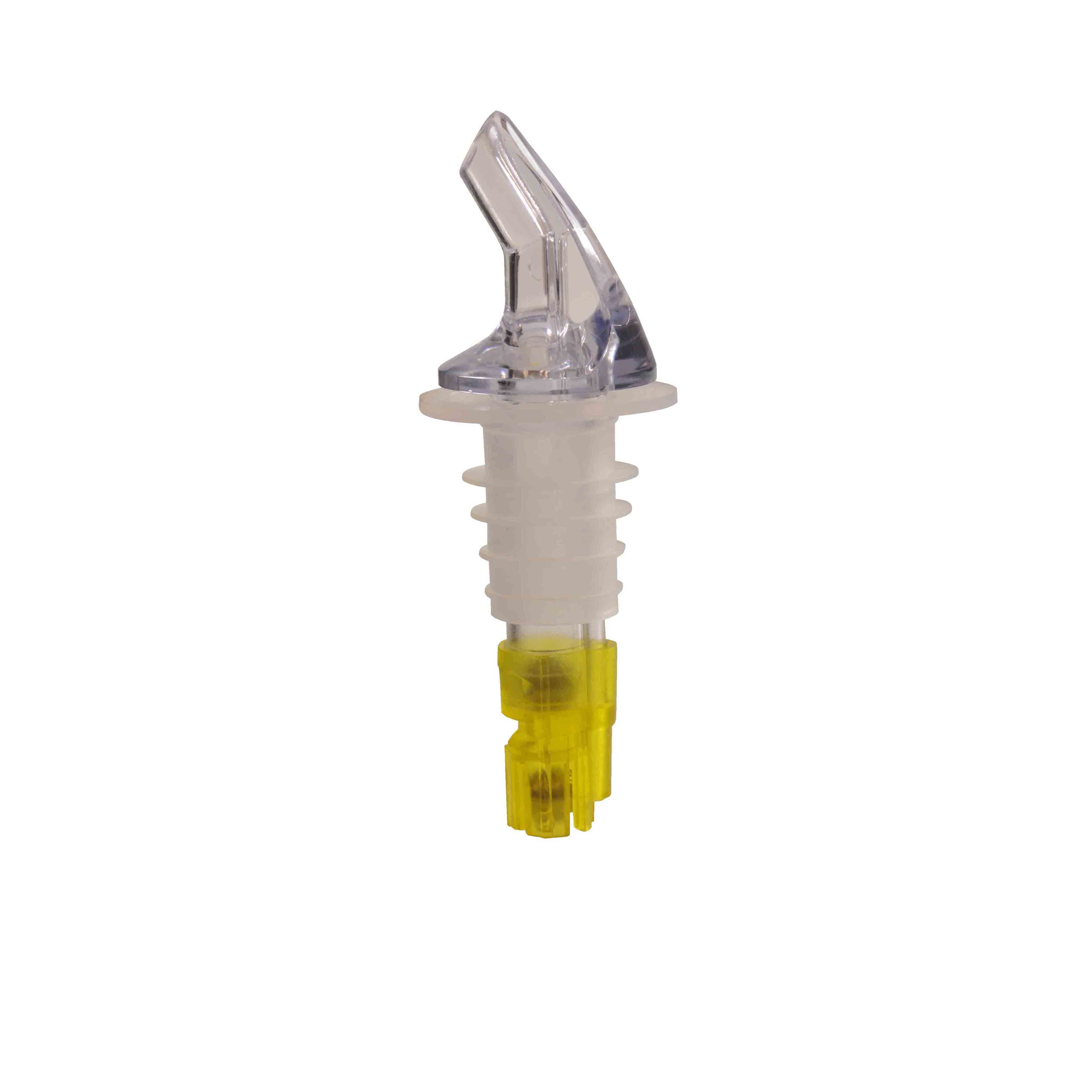 Excellante 1 1/2 oz, yellow measured liquor pourer without collar ...
