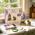 2pcs July Larkspur Birth Flower Themed Complete Bead Diy Craft Kits ...