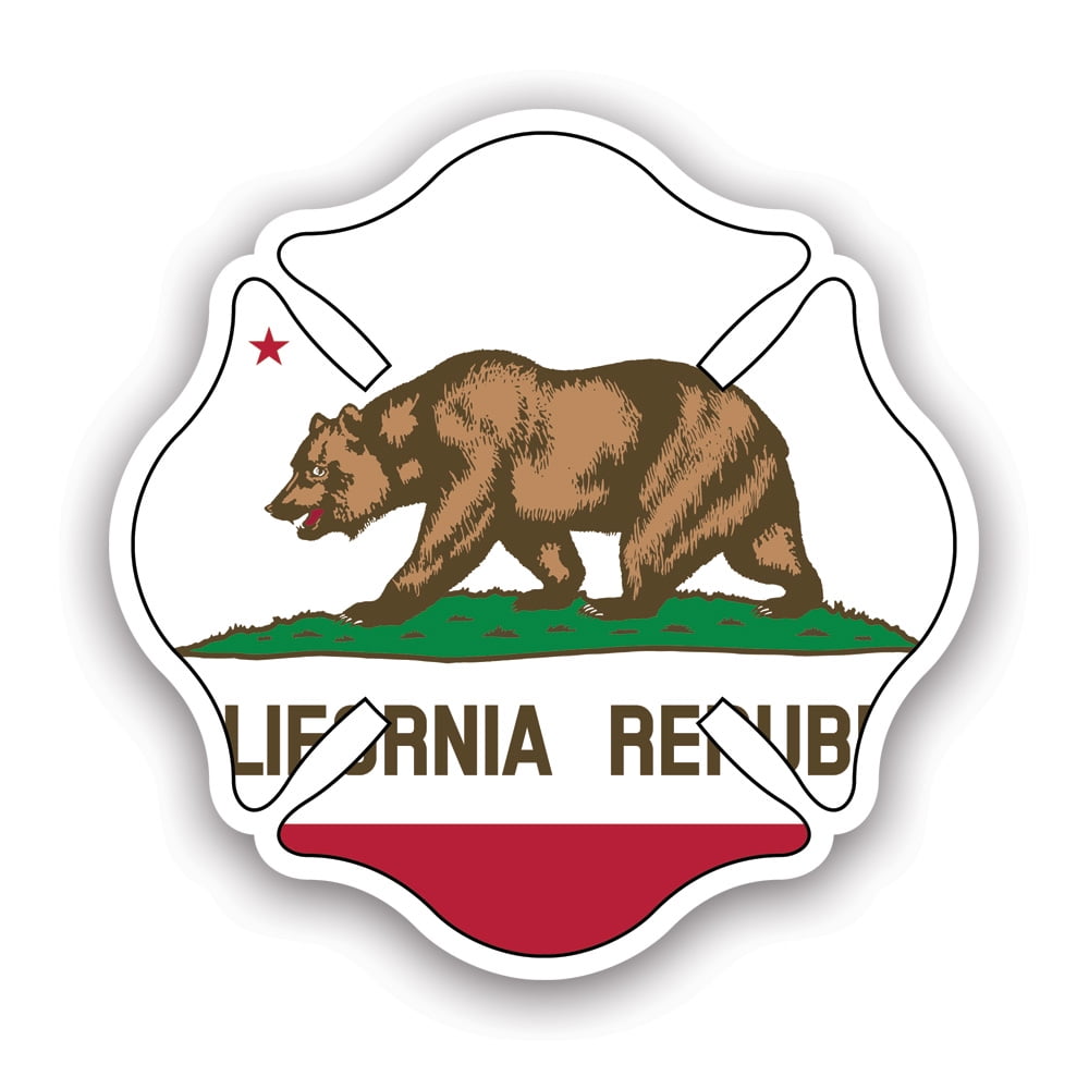 California State Maltese Cross Shaped Sticker Decal - Self Adhesive ...