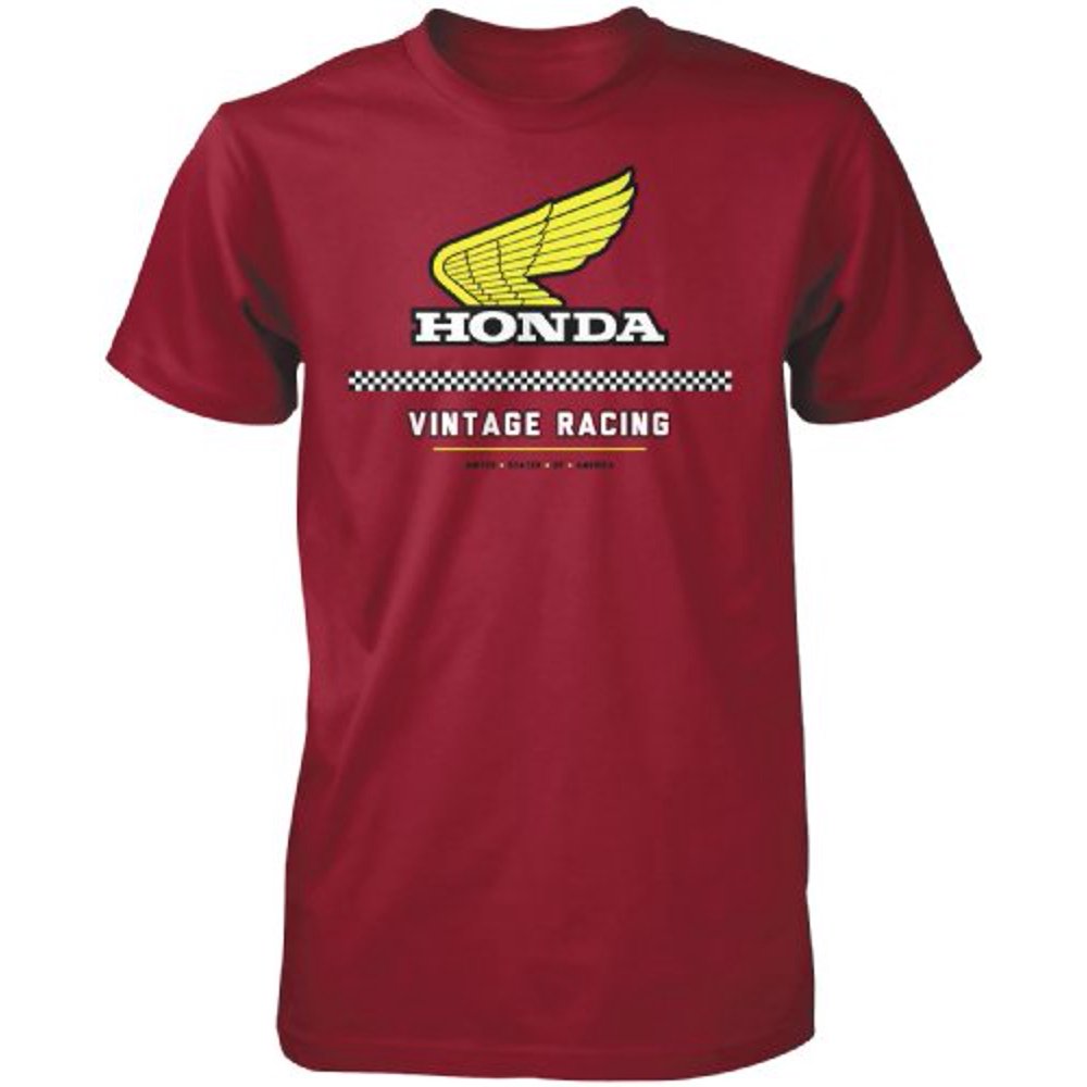 Honda - Honda Mens Vintage Racing Short-Sleeve Shirts Large Red ...