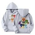 Kids Love Sprunki Toys! Get the 'Sprunki Team' Hoodie for Fun and Cozy Adventures Light Gray 140 ...