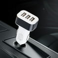 Usb 3 Port Aluminum Car Charger 21a Multifunctional Car Charger Clap