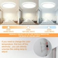 JOUALY 12 Inch 2Pack LED Flush Mount Ceiling Light,28W 3200LM DIMMABLE ...
