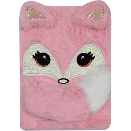 Lovely Animals Notebook Kids Plush Diary for Girls Teens Fuzzy Journal ...