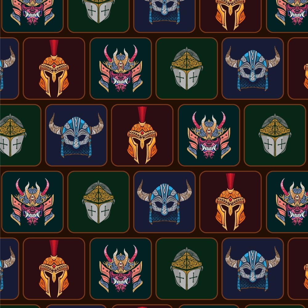 Set of Warriors Viking Samurai Knight Trojan Premium Roll Gift Wrap ...