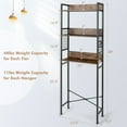 Costway 3-Tier Over-The-Toilet Storage Bathroom Rack Free Standing ...