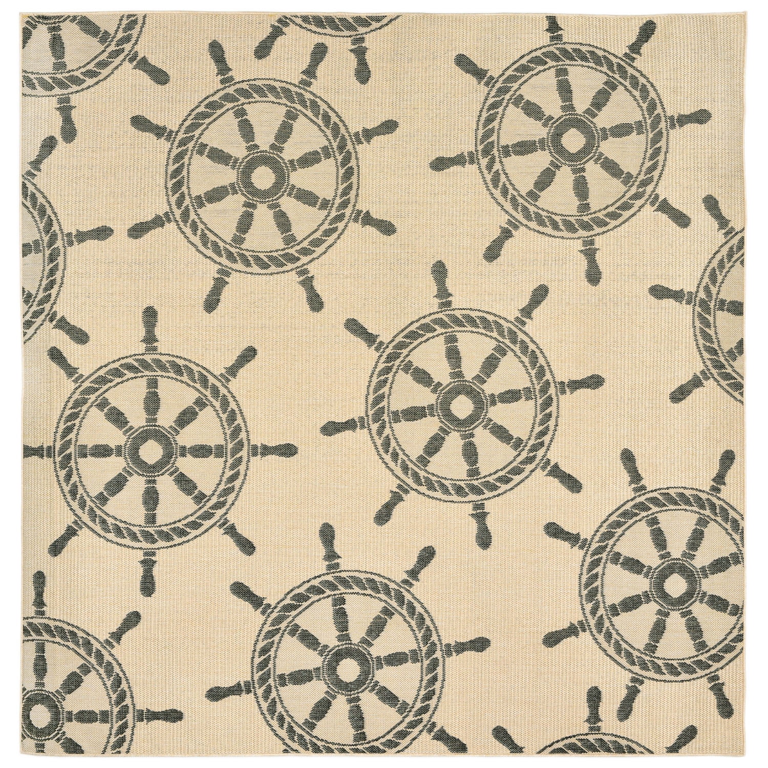 Liora Manne Terrace 1782/67 Shipwheel Neutral Area Rug 7 Feet 10 Inches ...