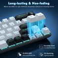 68 Keys Mechanical Keyboard, Blue Switch 60% Compact Gaming Keyboard ...