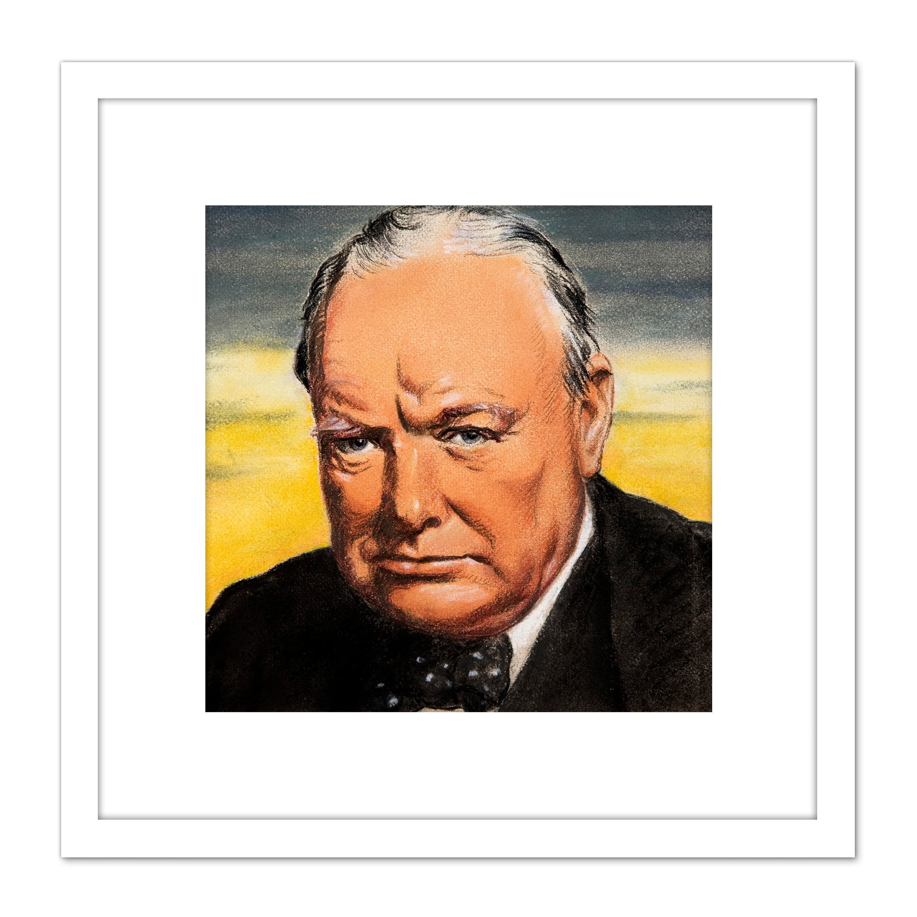 Timym Portrait UK Prime Minister Winston Churchill Painting 8X8 Inch ...