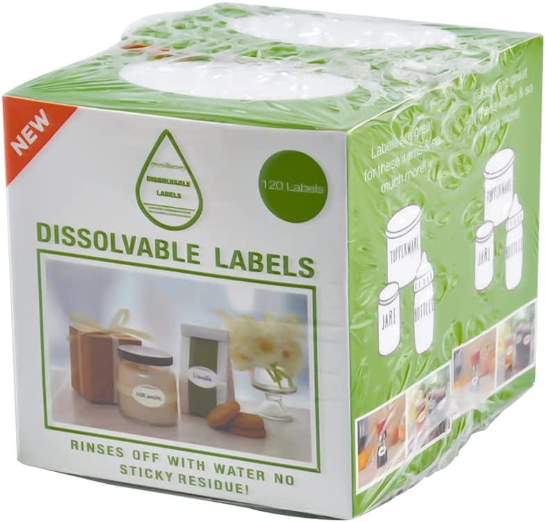 L LIKED White Dissolvable Label, Dissolvable Canning Label, 1 1/2" x 2 ...