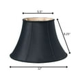 Black Shantung Softback Lamp Shade - Slant Transitional Oval Design ...