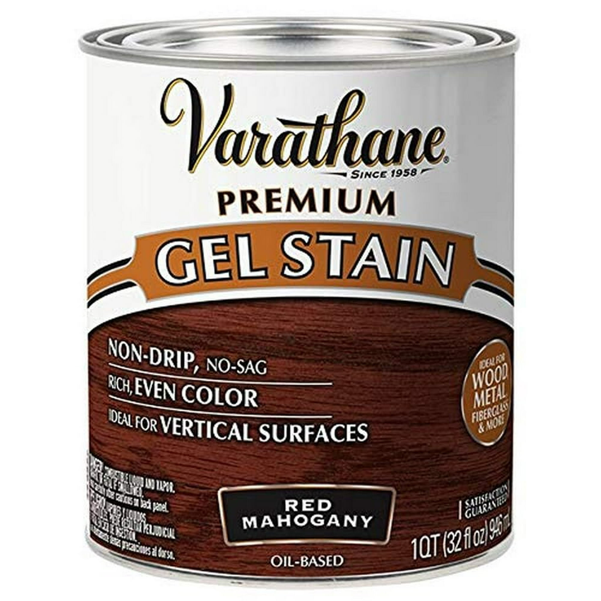 Click here for Varathane 358308 Premium Gel Stain Quart Red Mahog... prices