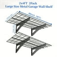2-Pack Heavy Duty Black Wire Wall Shelving - Wall Mounted Storage for ...