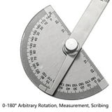 SEIWEI Stainless Steels 0-180 Degrees Protractor with Ruler Durable ...