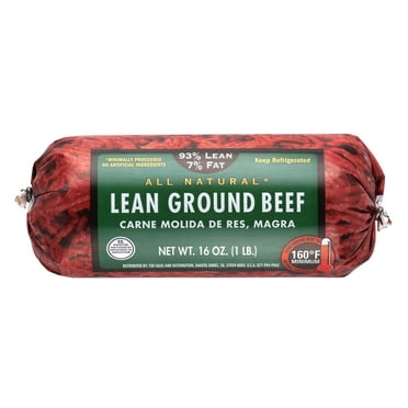 Marketside Organic Grass-Fed Ground Beef, 93% Lean/ 7% Fat, 1 lb, 3 ...