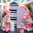 6FT Arch Backdrop Covers, Navy Blue Purple Striped Wedding Arch Cover ...