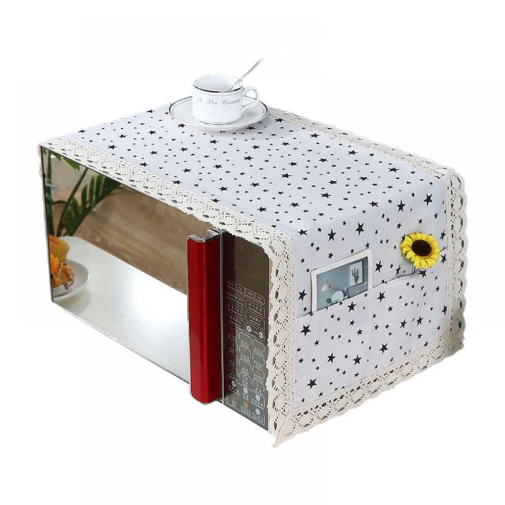 Catlerio Microwave Oven Dustproof Cover Linen Microwave Cloth Cover ...