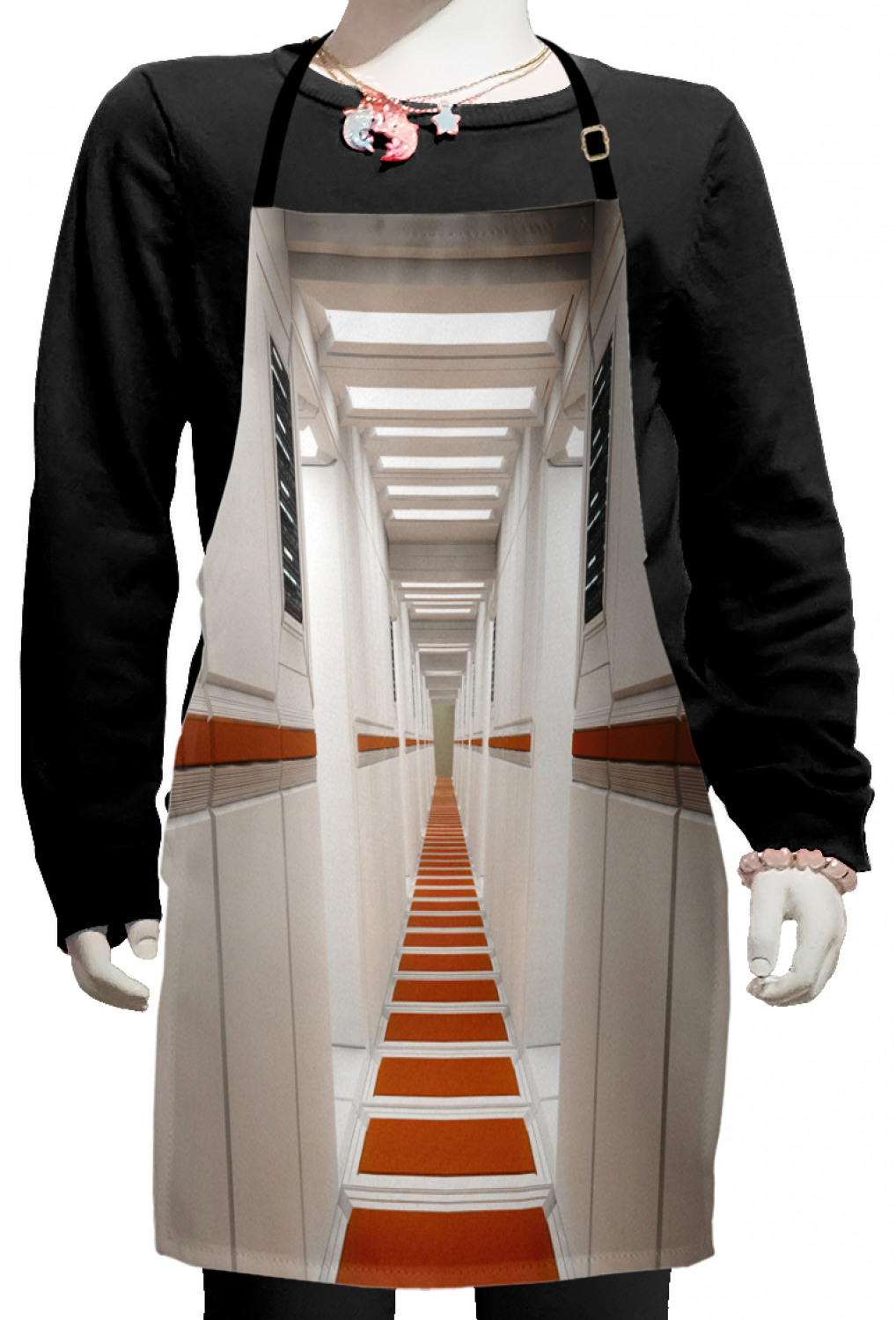 Outer Space Kids Apron, Spacelaunch Spaceship Futuristic Interior ...
