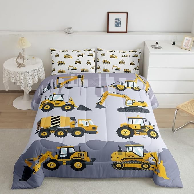 Click here for Yst Kids Construction Bedding For Boys Twin Tracto... prices