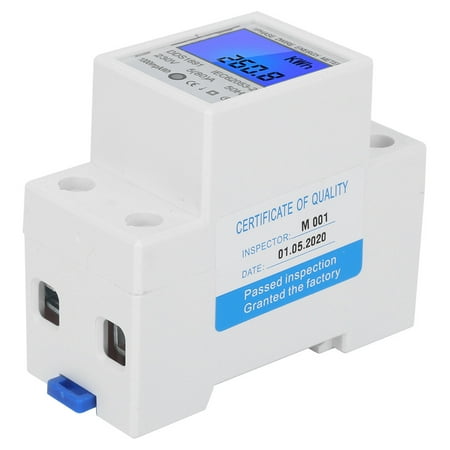 Power Meter, Single Phase Din Rail Energy Meter, Small Size Easy ...