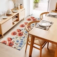 2x6ft Area Rug,Red Poppy Flower Plant Washable Large Rugs Soft Non-Slip ...