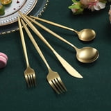 ReaNea Fancy 40-Piece Gold Silverware Set, Heavy-Duty Stainless Steel ...