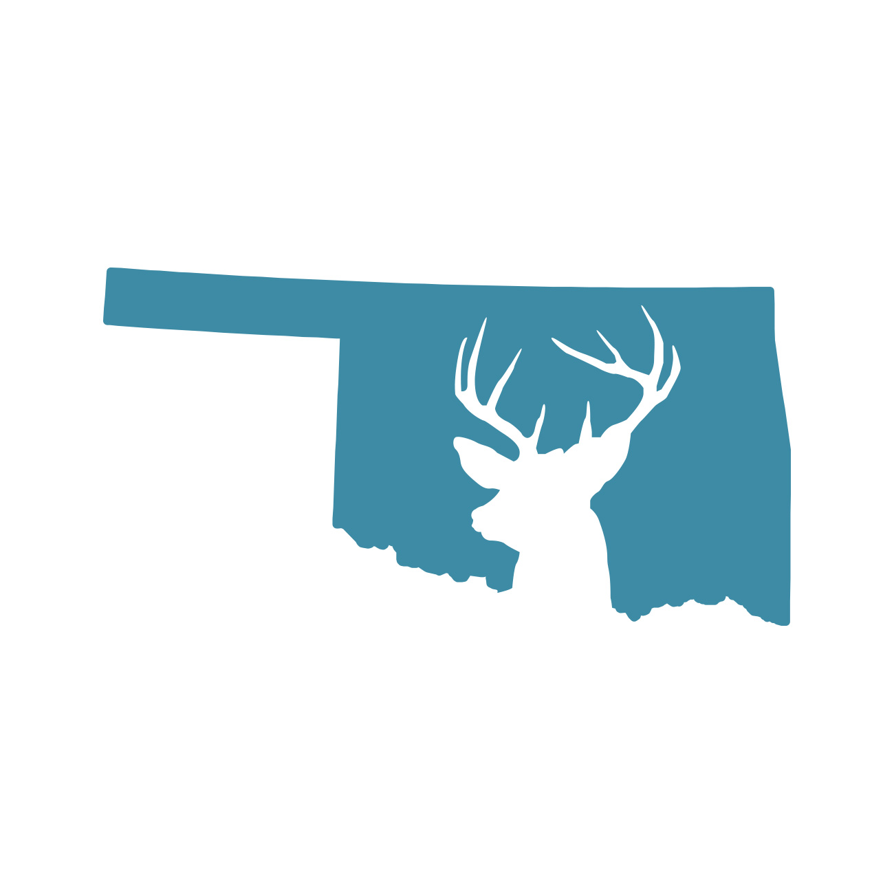 Oklahoma Deer State Sticker Decal Die Cut - Self Adhesive Vinyl ...