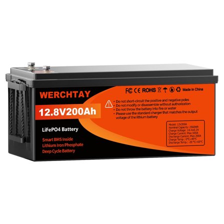 Power Queen 12V 200Ah PLUS Low-Temp Cut-off LiFePO4 Lithium Battery ...