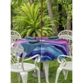 Pink Blue Purple Gradient Round Outdoor Tablecloth with Umbrella Hole ...