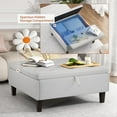 Oversized Storage Ottoman, Lift Top, Tufted Upholstery, Coffee Table ...