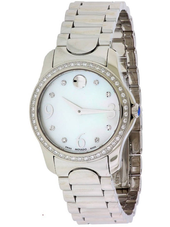 Movado Moda Stainless Steel Diamond Ladies Watch 0606706 - Walmart.com