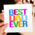 3drose, Best Dad Ever Colorful Text Against the White Background, 6 ...
