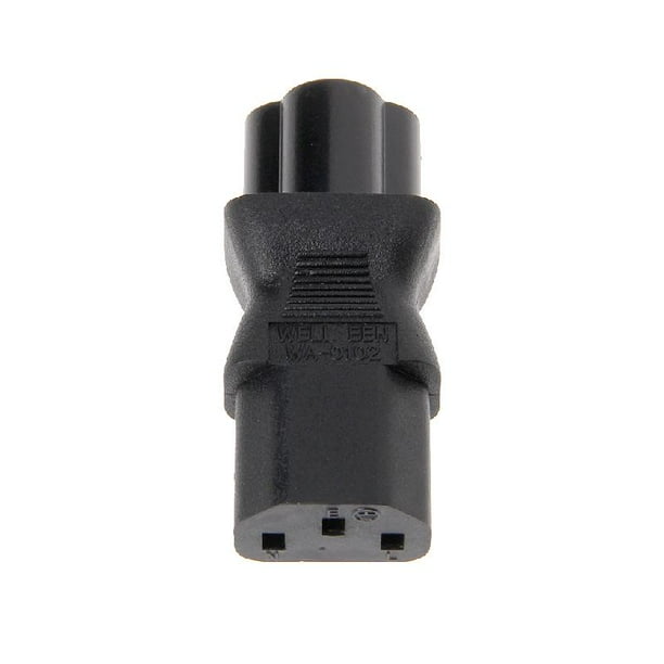 IEC 320 C13 Female To C6 Male 3-Pin Cloverleaf Plug Converter AC Power ...