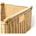 Drevy Deep Pole Handle Wicker Storage Basket, Extra Large, 17.5 in L x ...