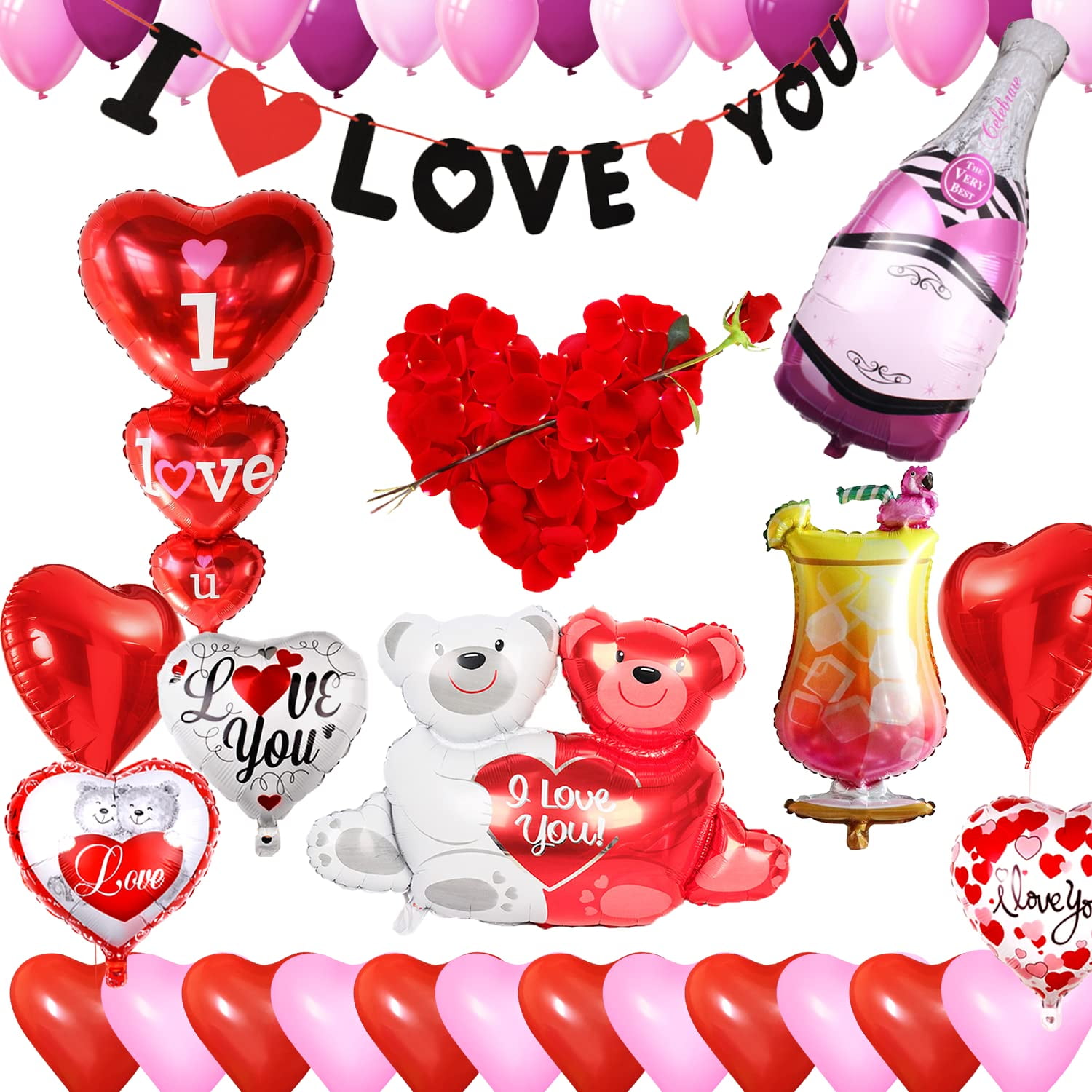 Valentines Day Balloons Clipart