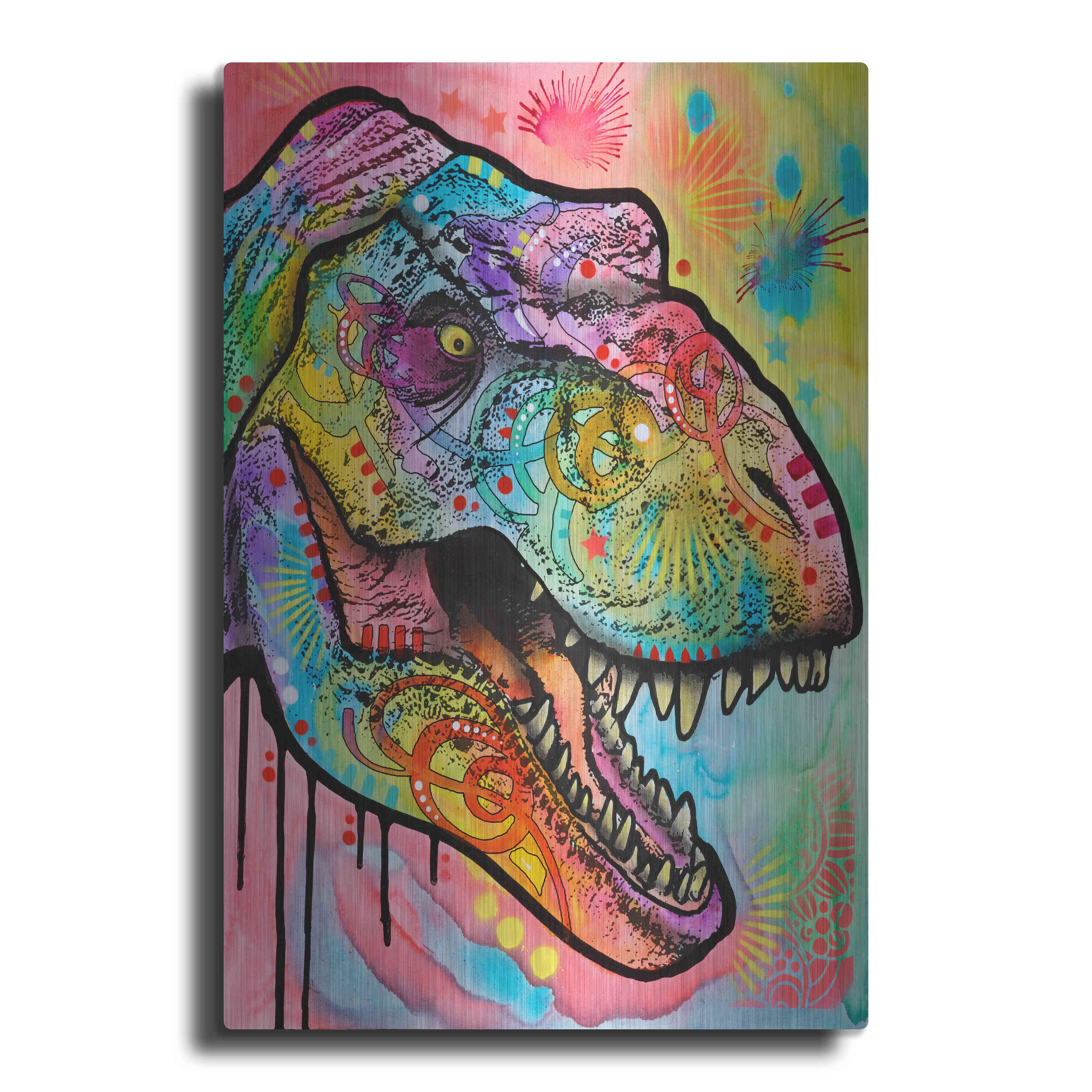 Luxe Metal Art 'T Rex 1' by Dean Russo, Metal Wall Art, 24"x36 ...