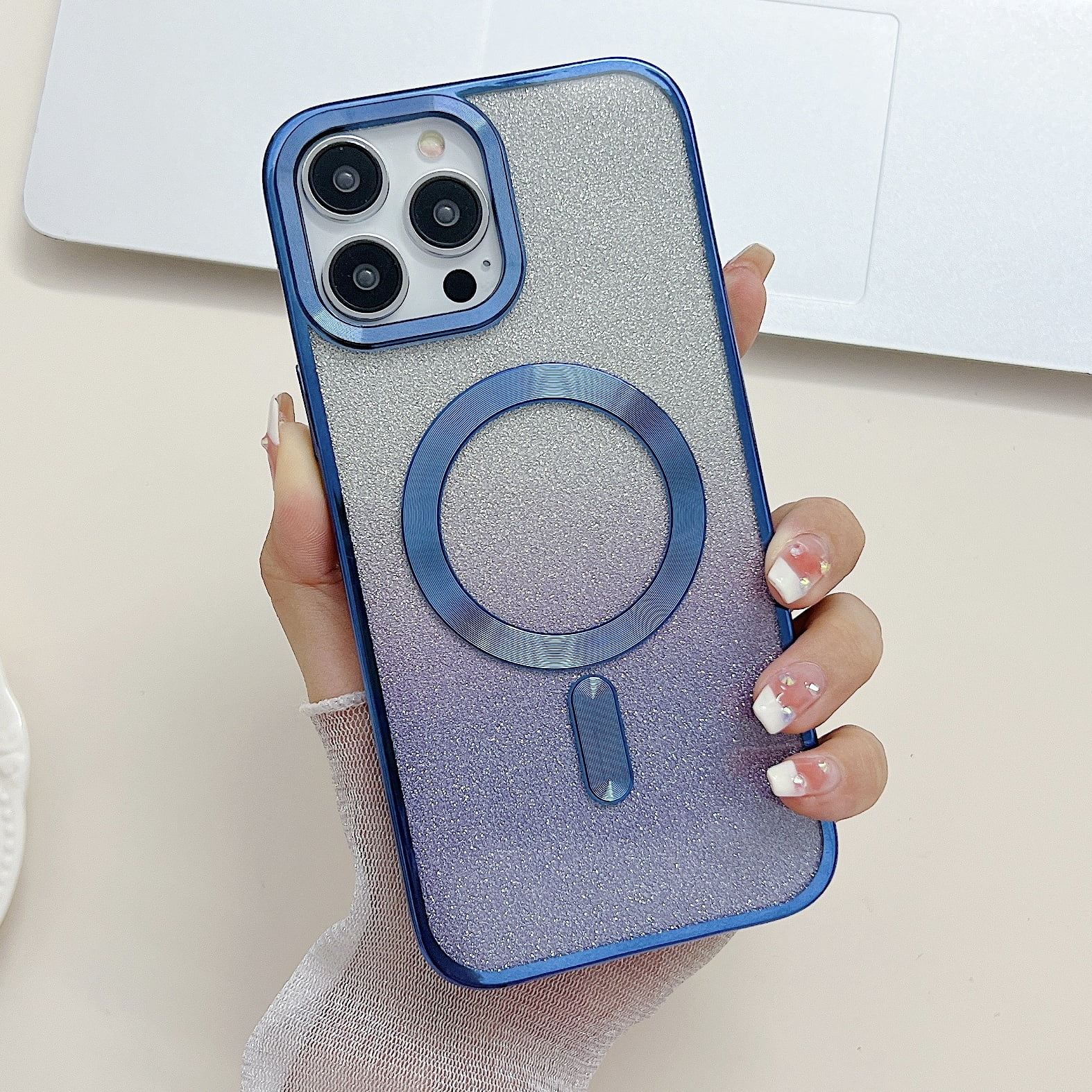 Gradient Sparkle Case for iPhone 13 Pro Max, Magnetic Cover Compatible ...