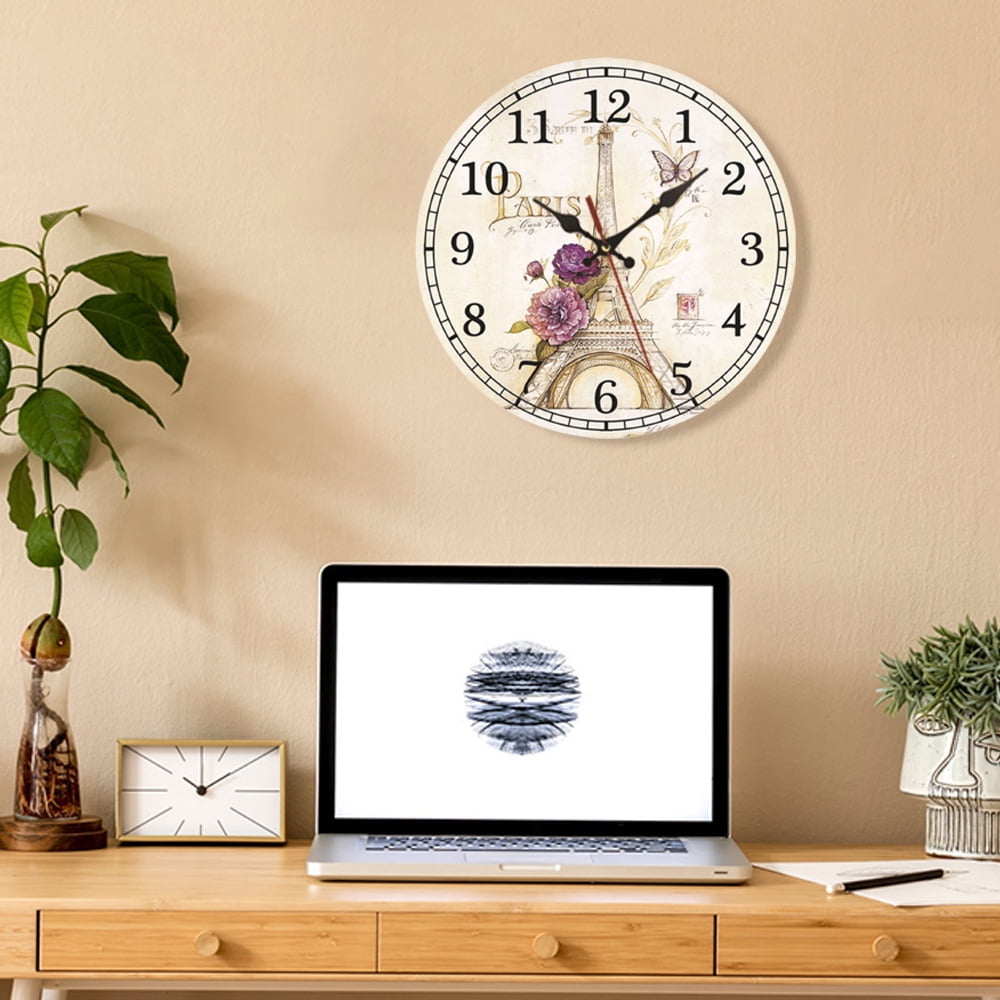 30cm Battery Operated Wall Clock Noiseless Quartz Wall Clock Decor for ...