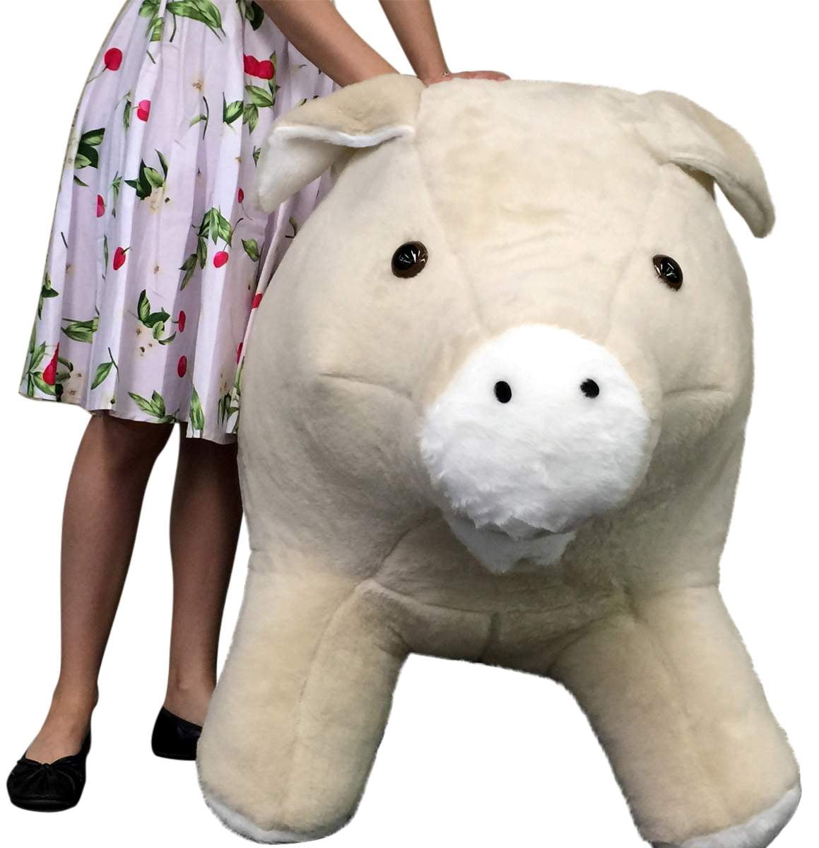 American Made Giant Stuffed Pig 40 Inch Brown Soft Plush Hog Made in ...