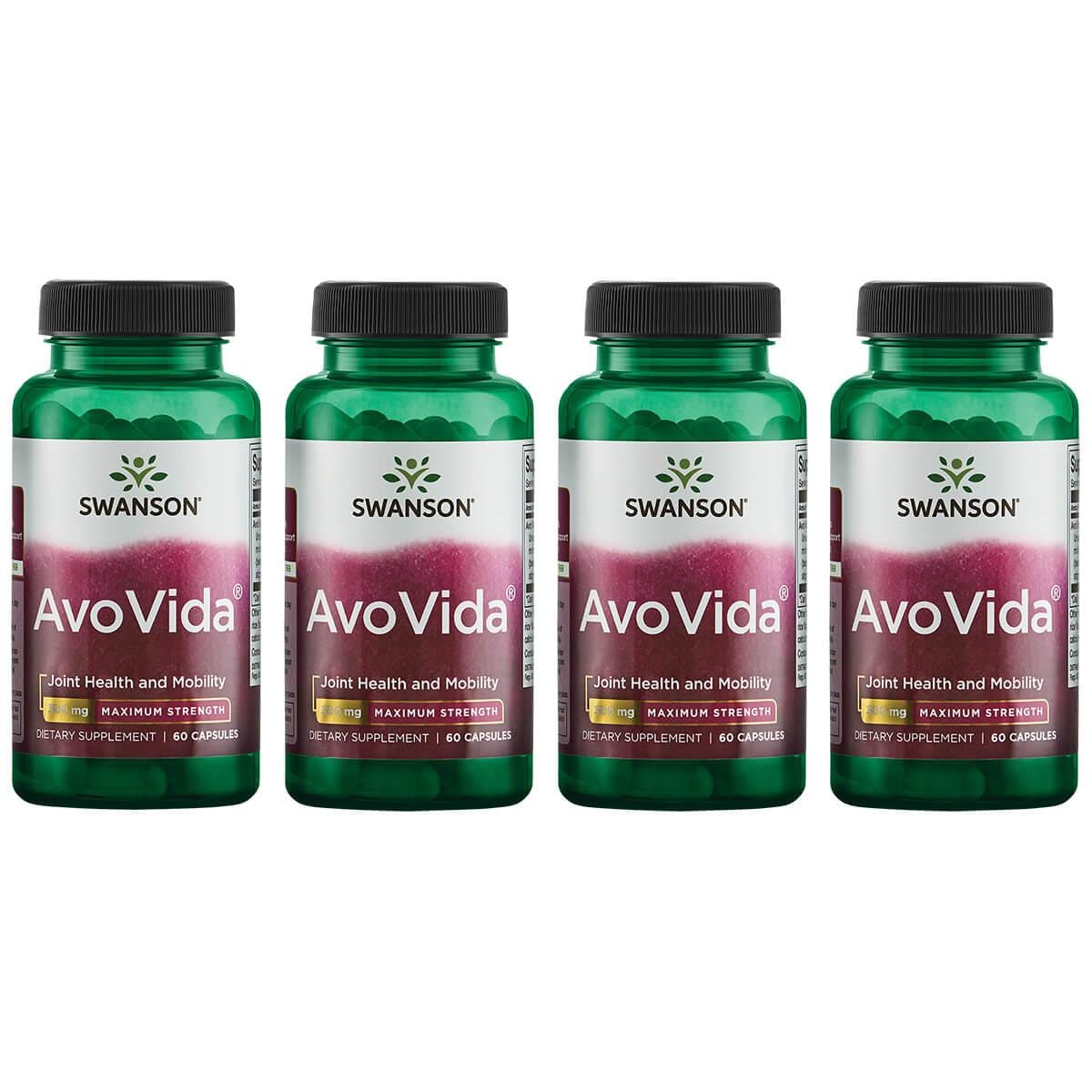 Swanson Avovida - Maximum Strength 300 mg 60 Caps 4 Pack - Walmart.com