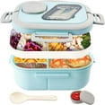 Toytexx 3-Layer Leak-Proof Bento Lunch Box, Stackable Food Container ...