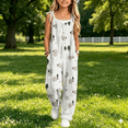 Coerni Floral Jumpsuits for Girl Summer Lightweight Casual Spaghetti ...