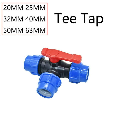 20/25/32/40/50/63mm Pvc Pe Tube Tap Water Splitter Plastic Quick Valve ...