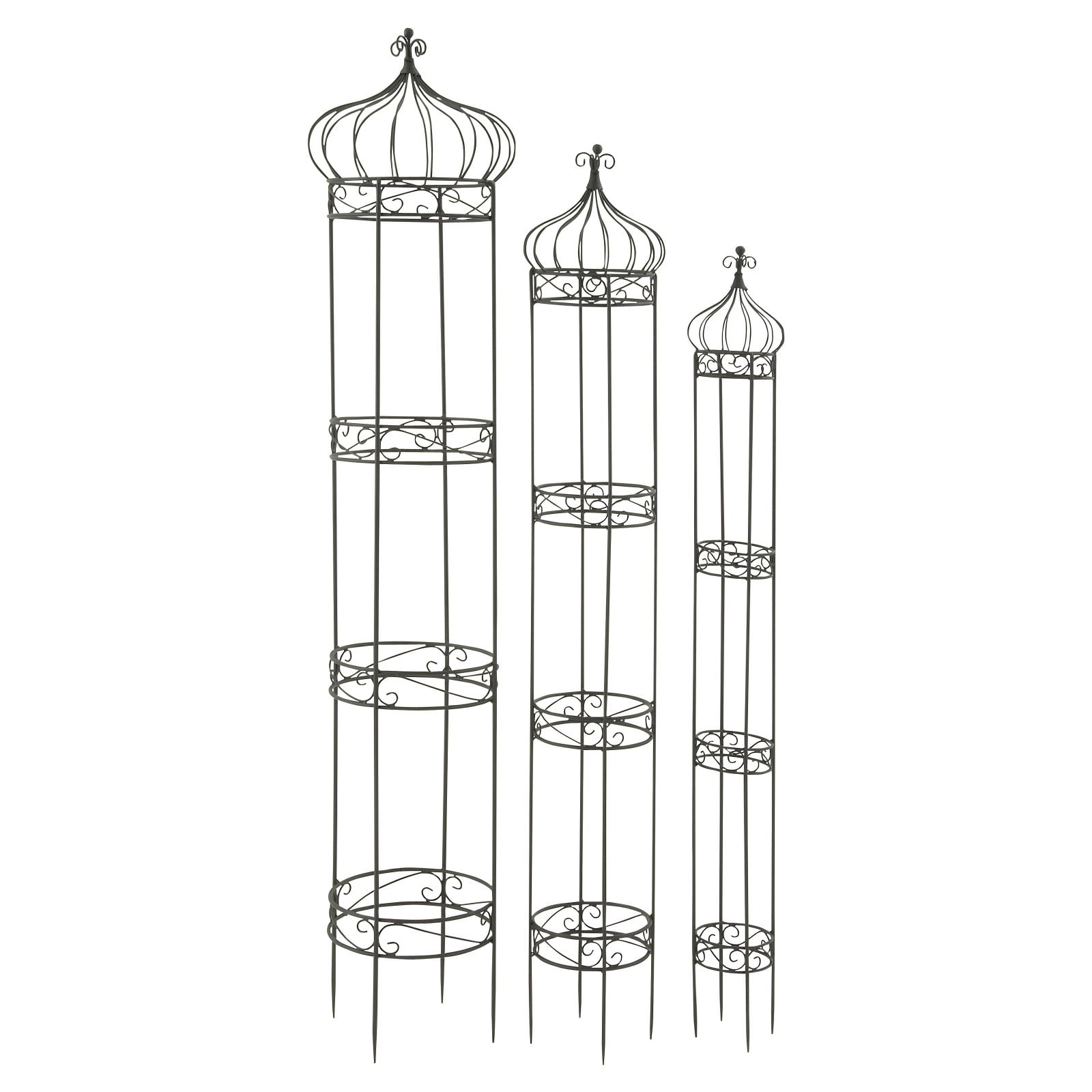Beautiful Metal Round Trellis Set Of 3 - Walmart.com