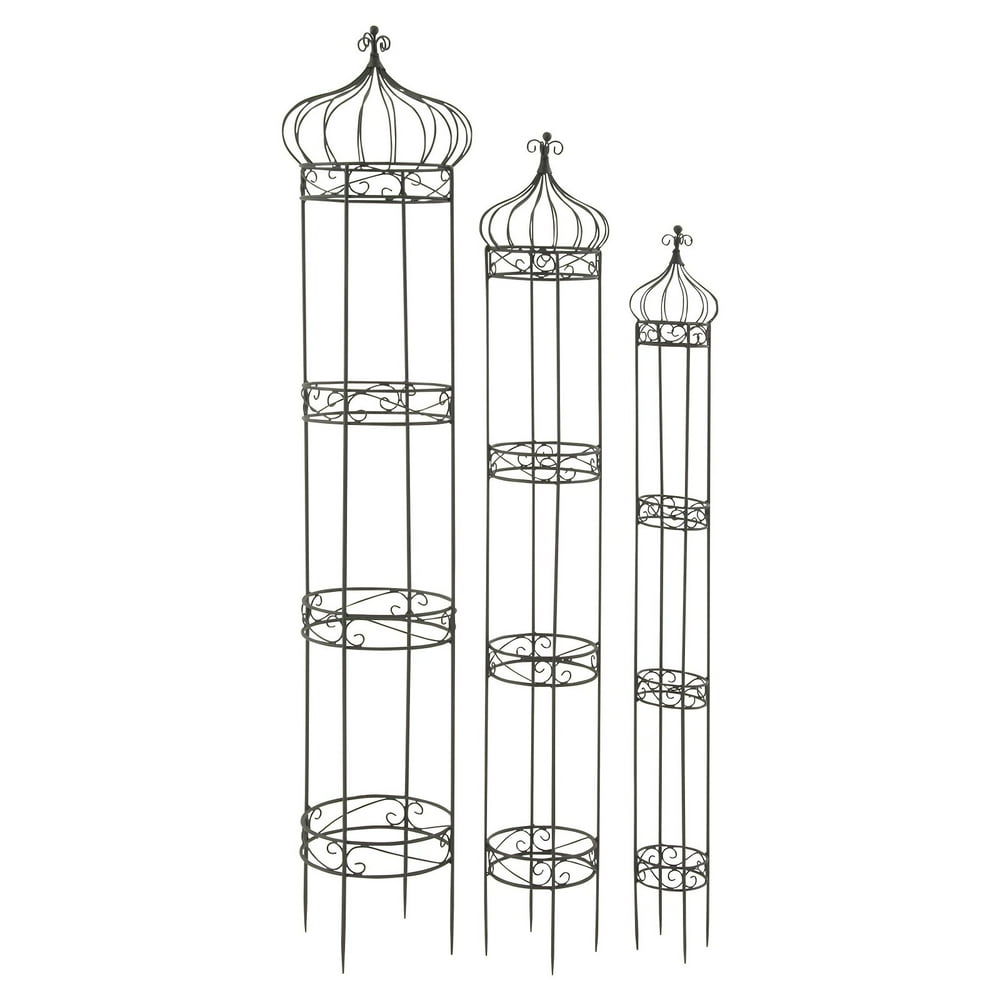 Beautiful Metal Round Trellis Set Of 3 - Walmart.com - Walmart.com