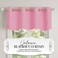 Amay Polyester Grommet Valance Blackout Curtain for Kitchen Windows ...