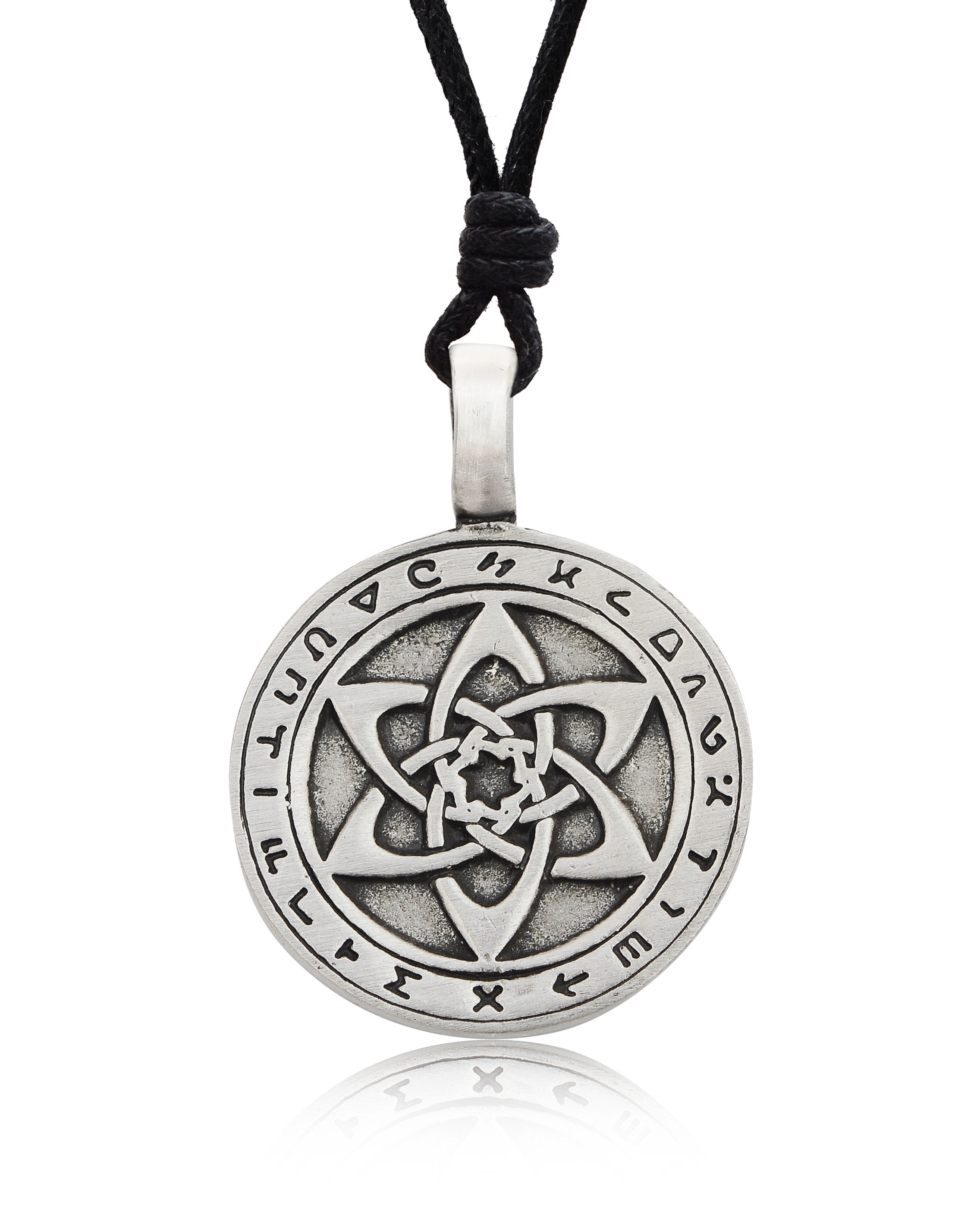 Celtic Sun Wheel Silver Pewter Charm Necklace Pendant Jewelry With ...