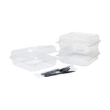 Karat 9x9" 1 Compartment Plastic Hinged Food Storage Containers, 200 ...