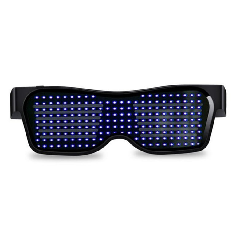 LED Glasses, Bluetooth APP Connected LED Display Smart